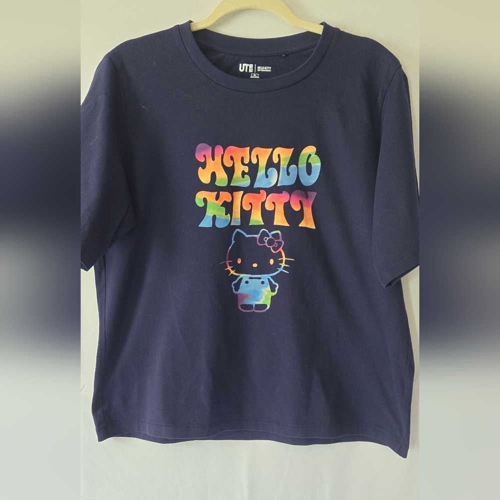 Uniqlo 50th Anniversary Hello Kitty Navy Blue Short S… - Gem